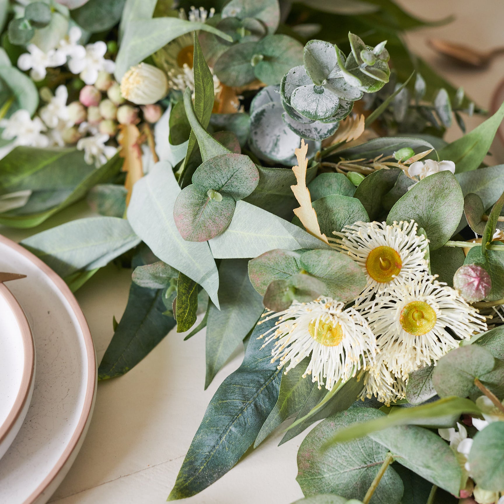 Eden Garland - Artificial Eucalyptus, Blossom and Seed Native Garland
